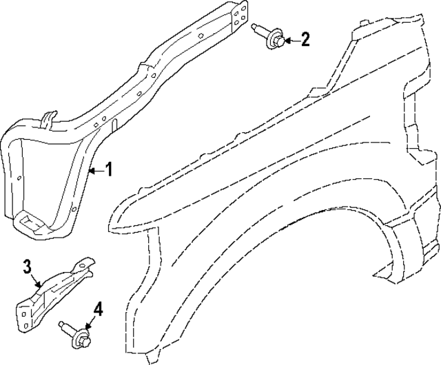2023-2024 Ford Upper Rail Assembly PC3Z-16C275-A | Karl Kustoms OEM Parts