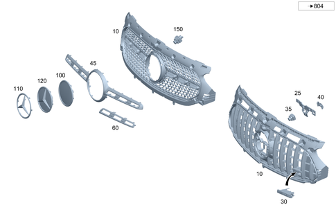 Radiator Grille for 2022 Mercedes-Benz GLA 250 | Mercedes-Benz USA Parts