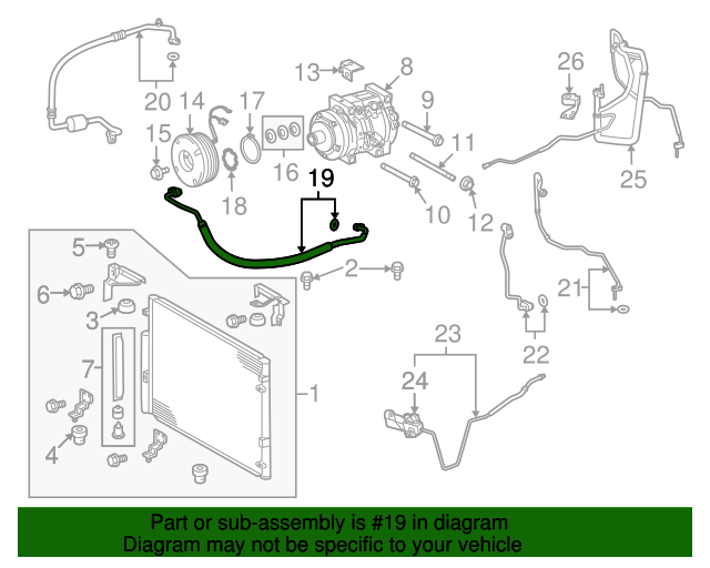 2008-2021 Toyota Land Cruiser Discharge Hose 88711-60810 | Toyota Parts ...