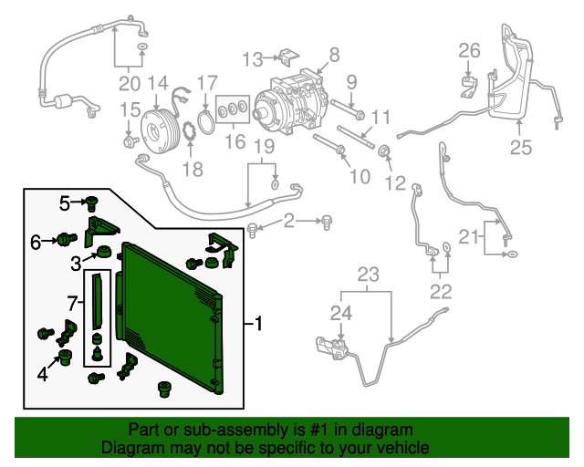 2008-2020 Toyota Land Cruiser Condenser Assembly 88460-60400 | Toyota ...