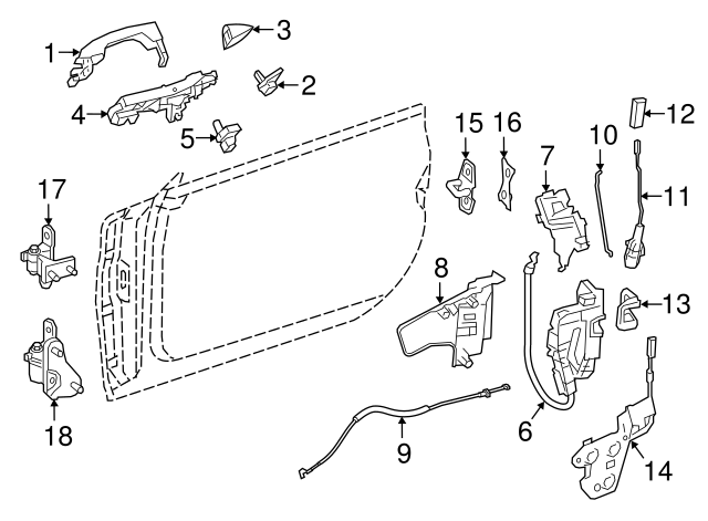 2015-2021 Mercedes-Benz Door Latch Bracket 217-723-01-14 ...