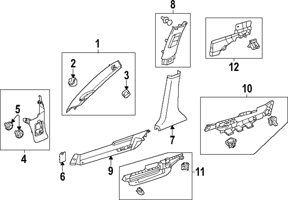 72815-T90-A01 - 2023-2025 Honda Pilot - Door Weather-Strip | Genuine Honda Parts