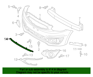2017-2020 Mitsubishi Mirage Center Molding 6402A384 | Mitsubishi Parts ...