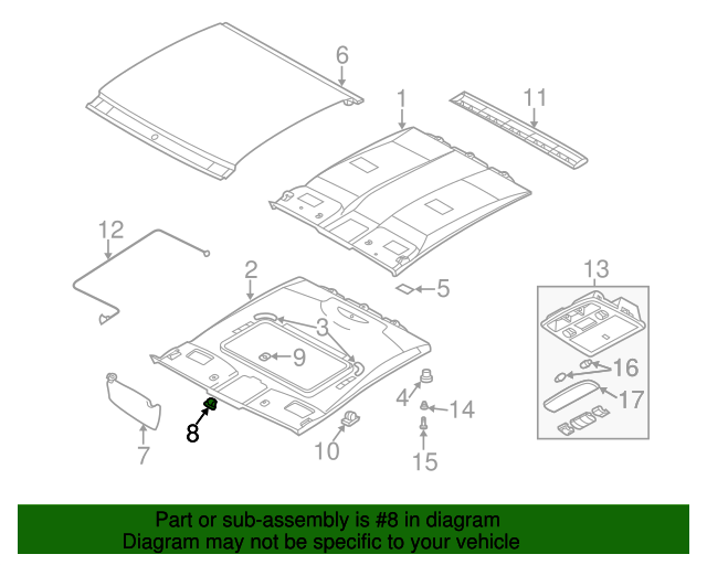 2005-2006 Hyundai Tiburon Sun-Visor Retainer 85235-2C000-QS | OEM Parts ...