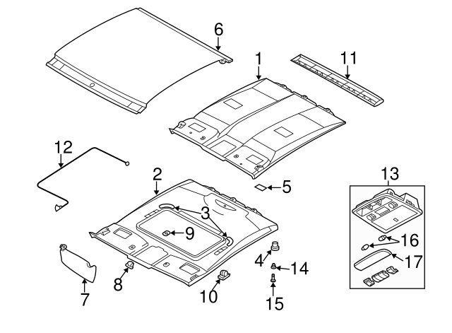 2003-2008 Hyundai Tiburon Sun-Visor Clip 85260-2C000 | OEM Parts Online