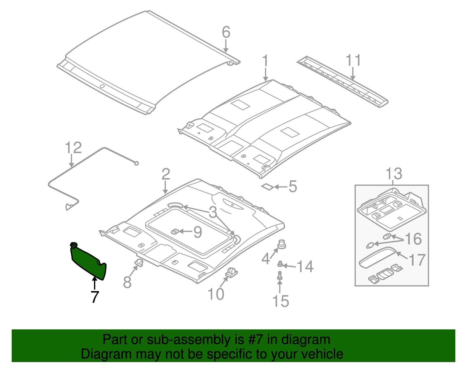 Hyundai - 85201-2C300-LK - Sun-Visor - 2003-2004 Hyundai Tiburon | OEM ...