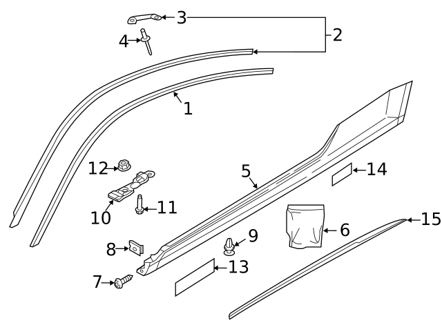 2016-2023 Audi Rocker Molding Mount Kit 8S0-898-909-A | Audi USA Parts