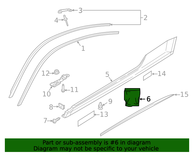 8S0-898-909-A - Rocker Molding Mount Kit 2016-2023 Audi | Audi OEM Parts
