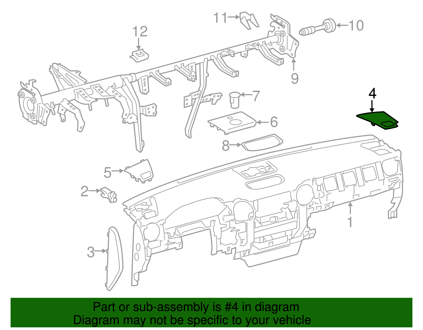2014-2021 Toyota Tundra Speaker Cover 55473-0C020-C0 | OEM Parts Online