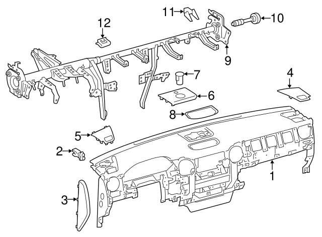 2014-2021 Toyota Tundra Instrument Panel 55301-0C050-C0 | OEM Parts Online