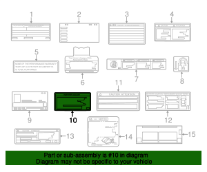 2010-2019 Toyota Engine Decal G92A1-48010 | Toyota Parts Center