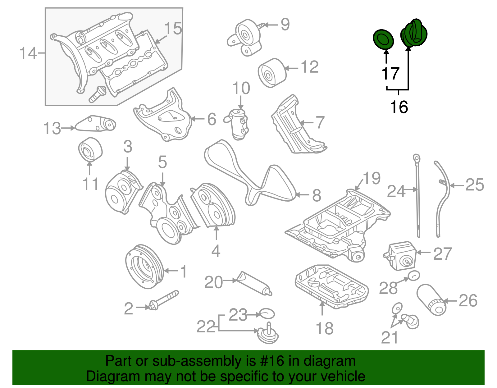 2002-2017 Audi Filler Cap 06C-103-485-N | OEM Parts Online