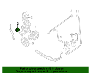 1997-2001 Audi Power Steering Pump Mount 058-115-136 | Audi USA Parts