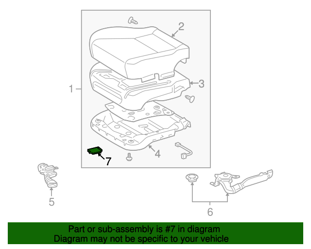 2007-2012 Lexus Passenger Discriminating Sensor 89952-0W032 | OEM Parts ...
