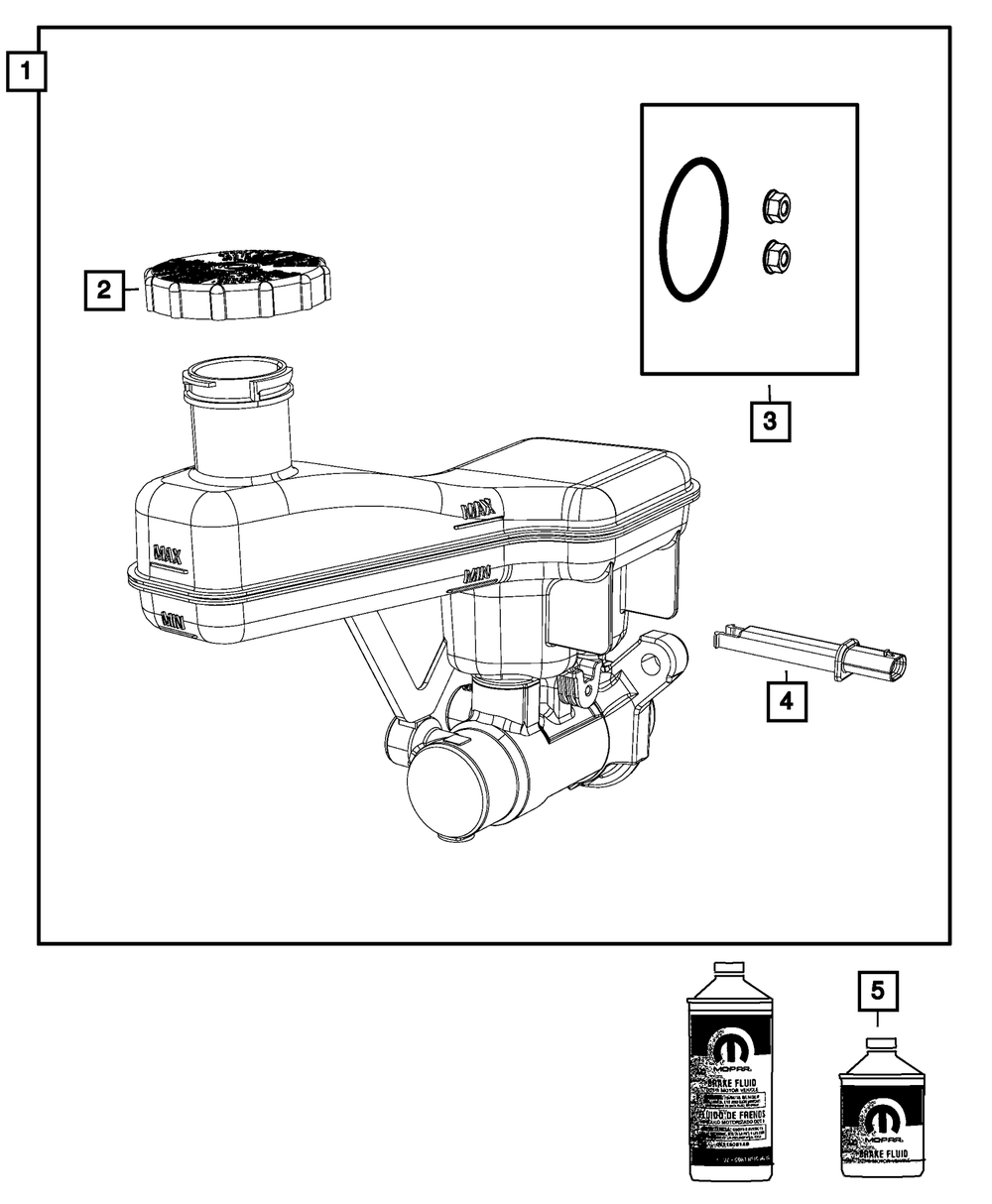 68372582AA - Brake Master Cylinder 2017-2025 Chrysler | Big 3 Auto Parts