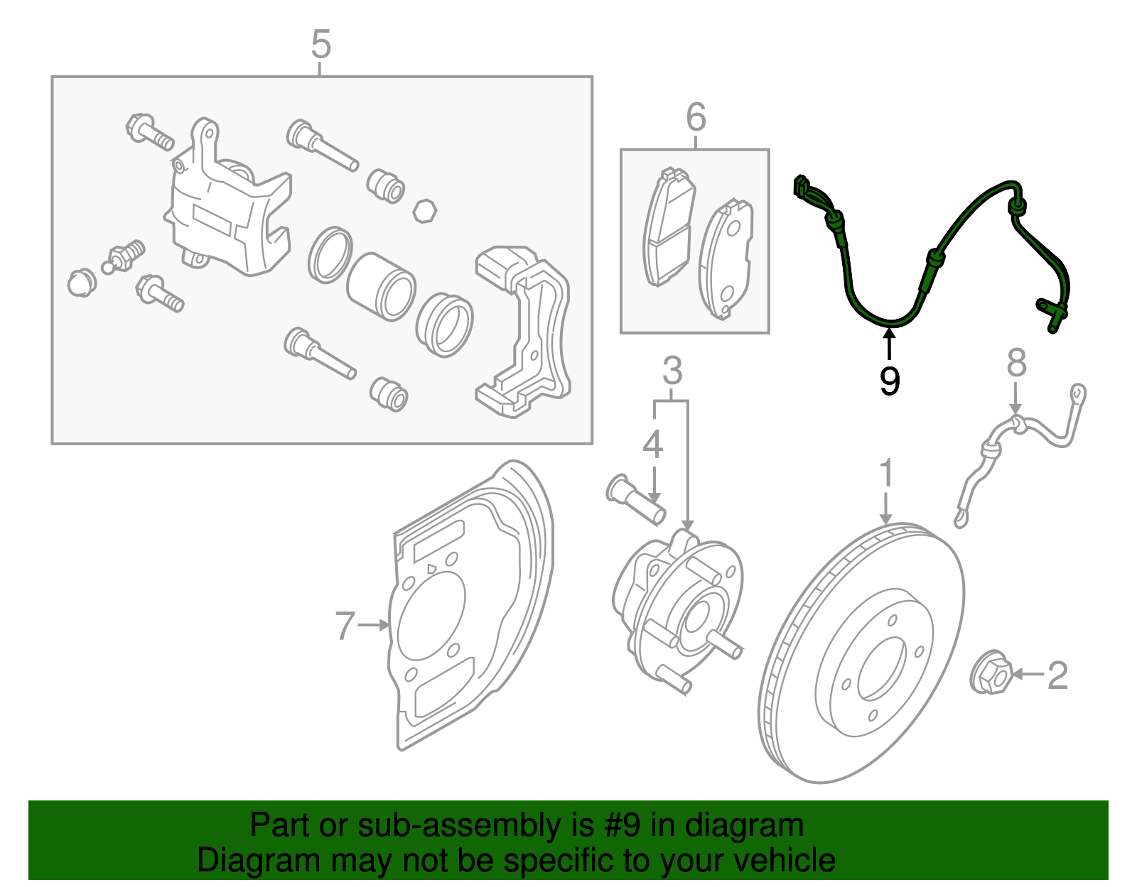 2015-2017 Nissan Rogue ABS Sensor 47910-4CE0A | Bill Kay Nissan Parts