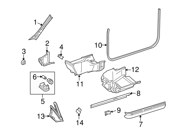 2010-2013 Mercedes-Benz Door Sill Plate 207-680-50-01-8N84 | Mercedes ...