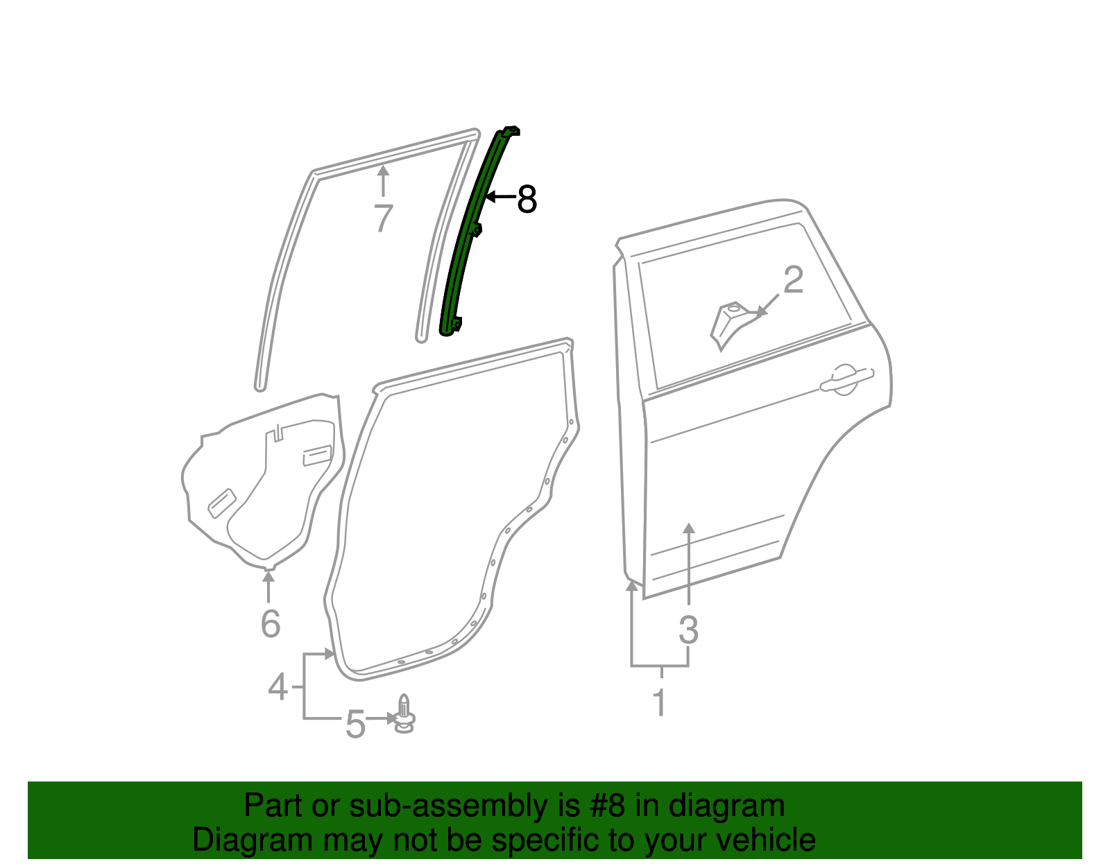 2006-2012 Toyota RAV4 Division Bar 67408-42030 | Toyota Parts Center