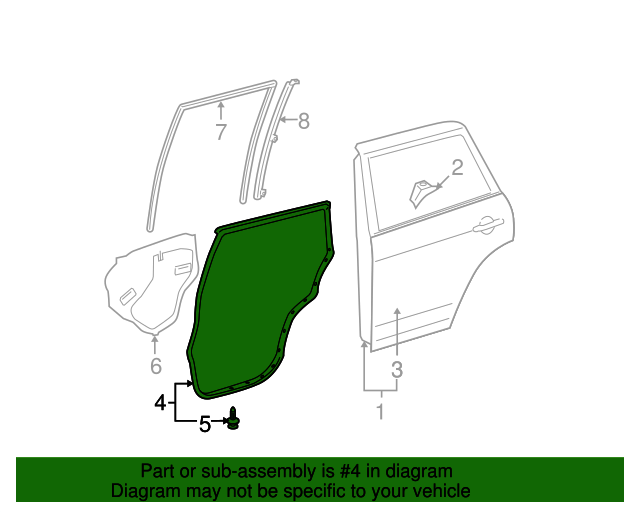 67871-0R010 - Door Weather-Strip - 2006-2009 Toyota RAV4 | OEM Genuine ...