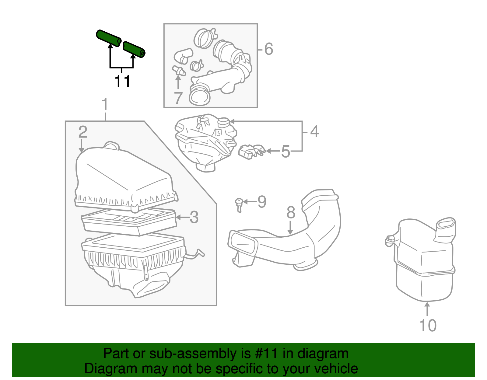 2000-2001 Toyota PCV Valve Hose 12260-74090 | Toyota Parts Center