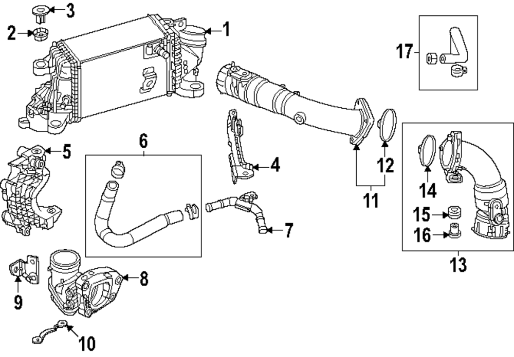 2024 Mazda CX-90 Intake Pipe H301-13-360 | Retail Performance Auto Parts