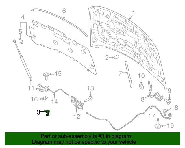CV6Z-16758-A - Hood Bumper - 2012-2023 Ford | OEM Parts Quick