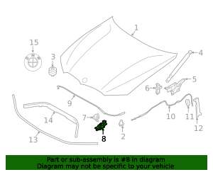 51-23-7-468-347 - Hood Latch 2019-2024 BMW | AutoNationParts.com