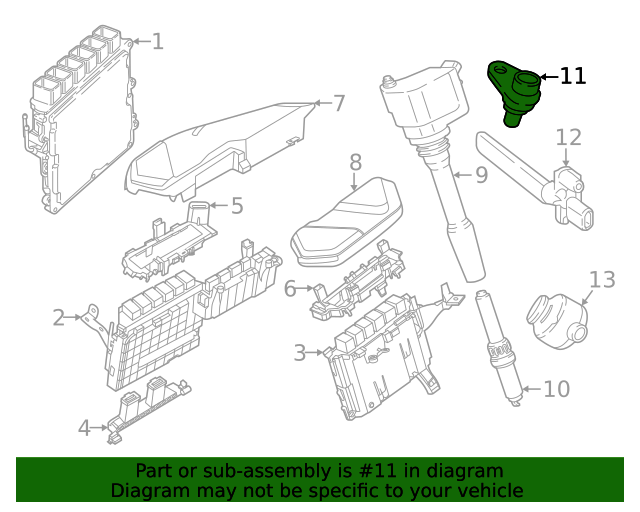 13628697982 - 2017-2022 BMW Engine Camshaft Position Sensor (13-62-8 ...