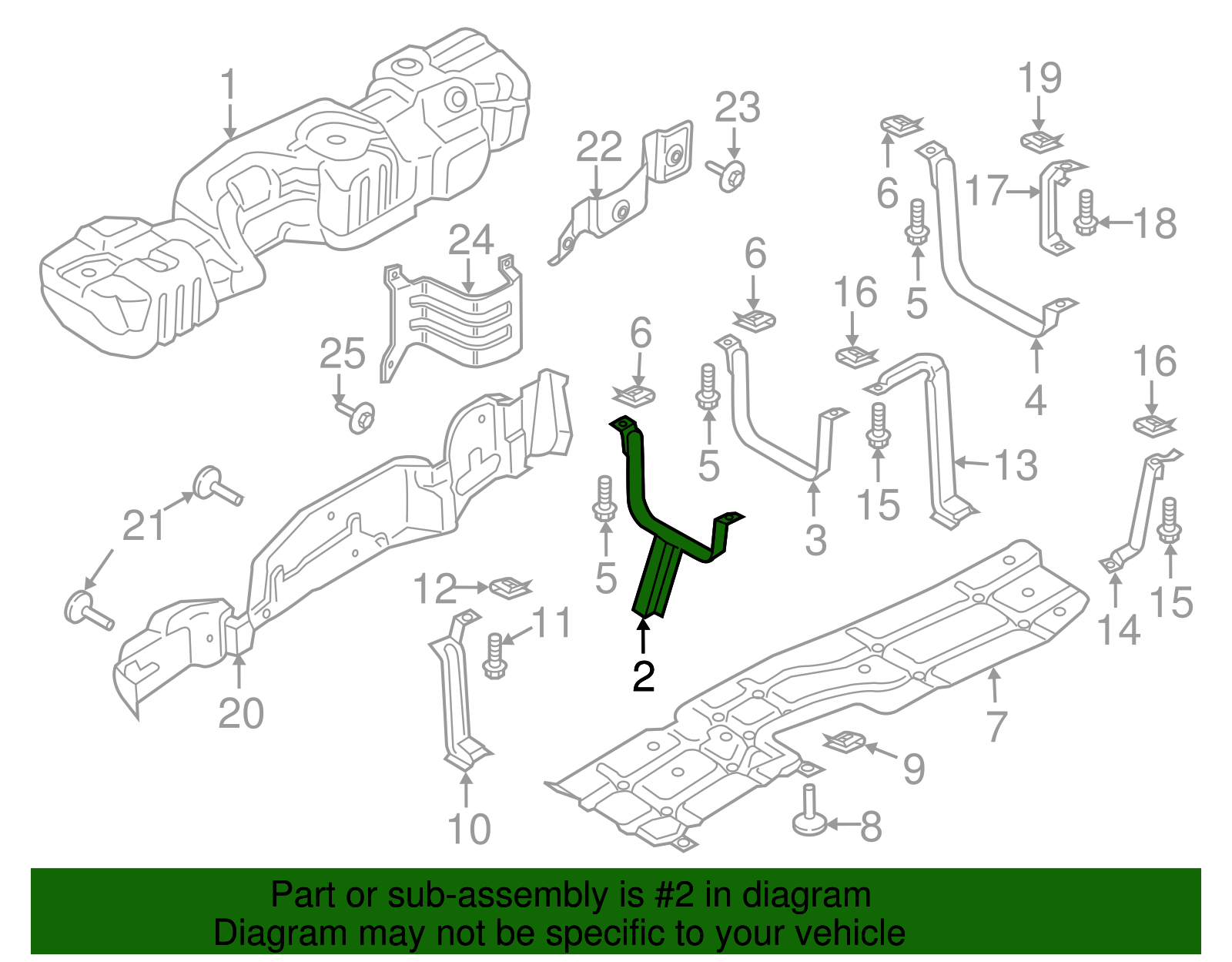HC3Z-9054-K - Support Strap 2017-2024 Ford | AutoNation Parts