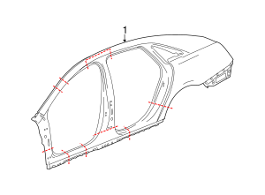 2013-2019 Cadillac XTS Body Side Passenger Side Outer Panel 84507231 GM ...