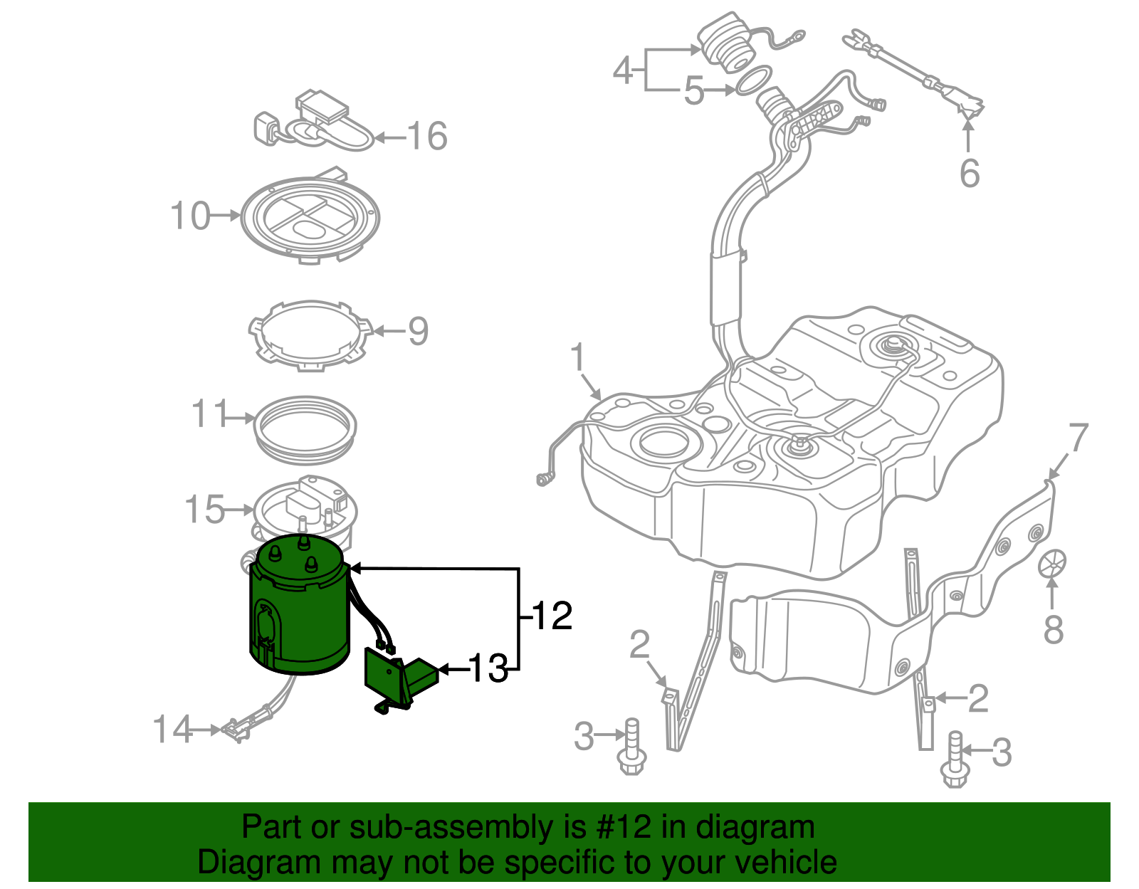 2012-2017 Volkswagen Passat Fuel Pump 561-919-051-D | VW Direct Auto Parts