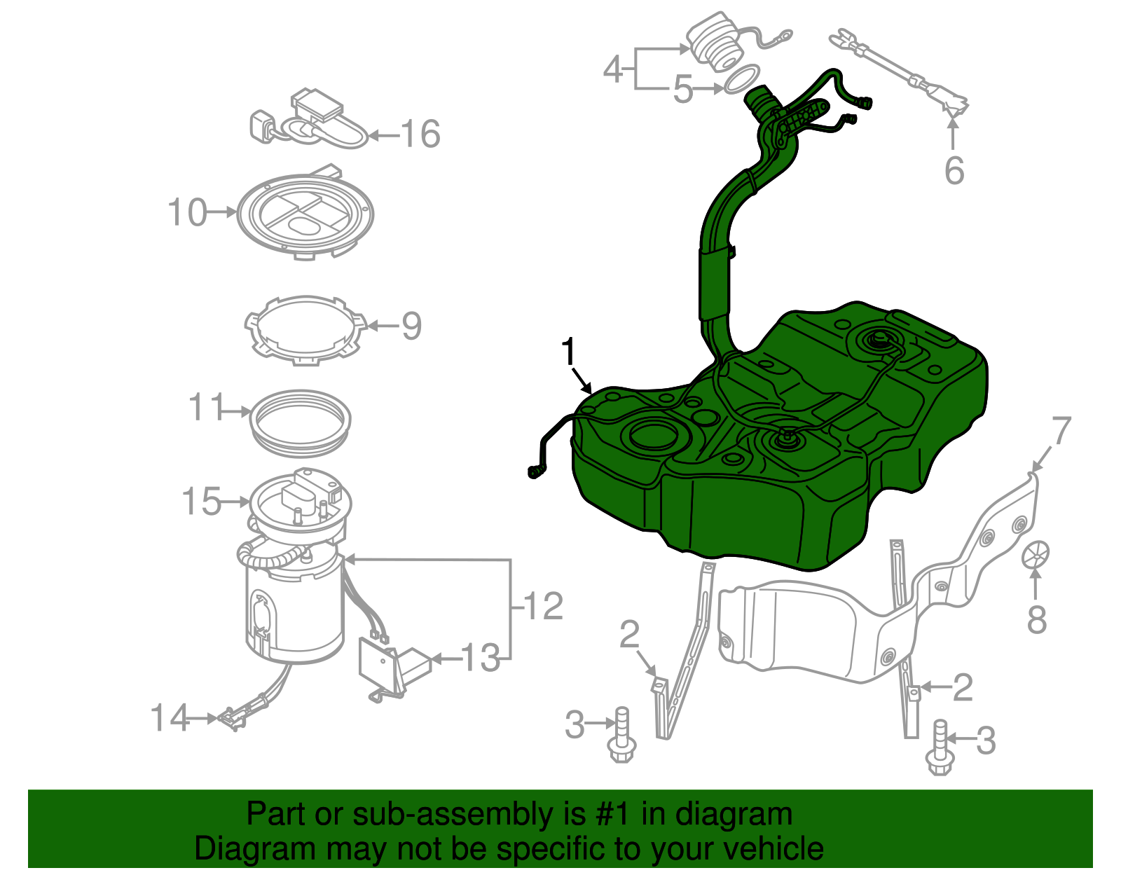 561-201-055-J - Fuel Tank - 2017-2019 Volkswagen Passat | World VW Parts