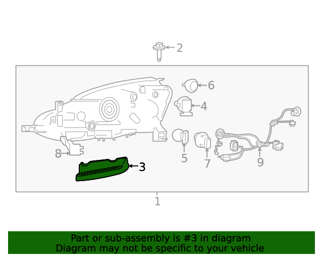 2016-2019 Nissan Sentra Headlamp Assembly Clip - Driver's Side (LH ...