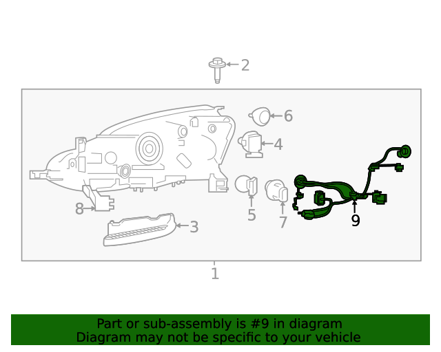 26038-3YU5A - Headlight Wiring Harness 2016-2017 Nissan Sentra ...