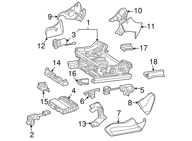 2003-2009 Mercedes-Benz Seat Track Cover 209-918-22-30-8J12 ...