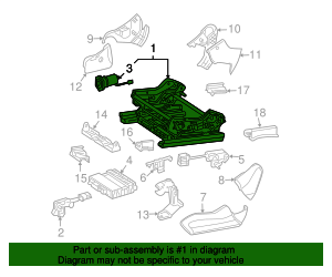 203-910-20-36 - Seat Adjuster 2002-2009 Mercedes-Benz | AutoNationParts.com