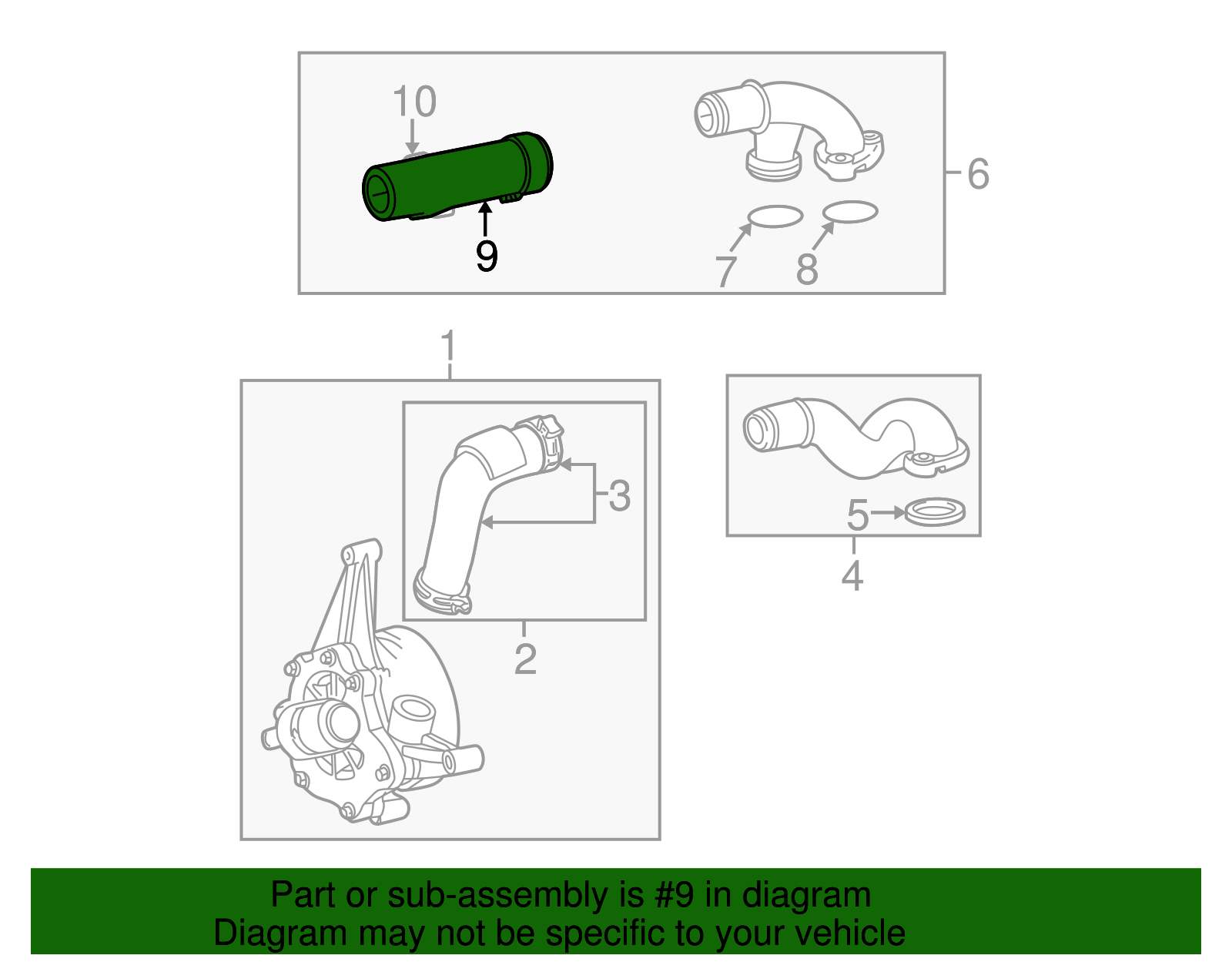 2000-2008 Jaguar S-Type Water Hose Assembly AJ87945 | OEM Parts Online