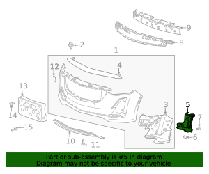 84450647 - Front Bumper Fascia Driver Side Reinforcement 2020-2023 ...