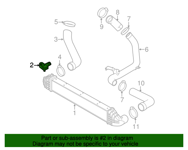 2003-2011 Volvo Turbocharger Boost Sensor 31355464 | TascaParts.com