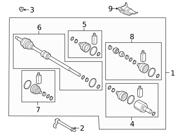 2020-2023 Kia Forte Axle Assembly - Driver's Side (LH) 49500-M7800 ...