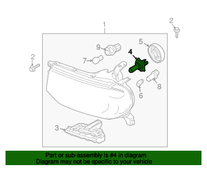 2009-2014 Nissan Cube Headlamp Bulb 26294-8991C | TascaParts.com