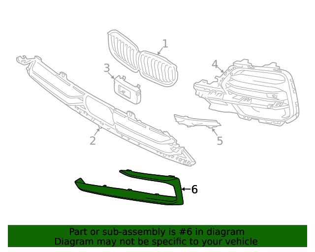 Genuine BMW 51-11-7-449-691 | Chrome Strip Left (X-Line) | FREE ...