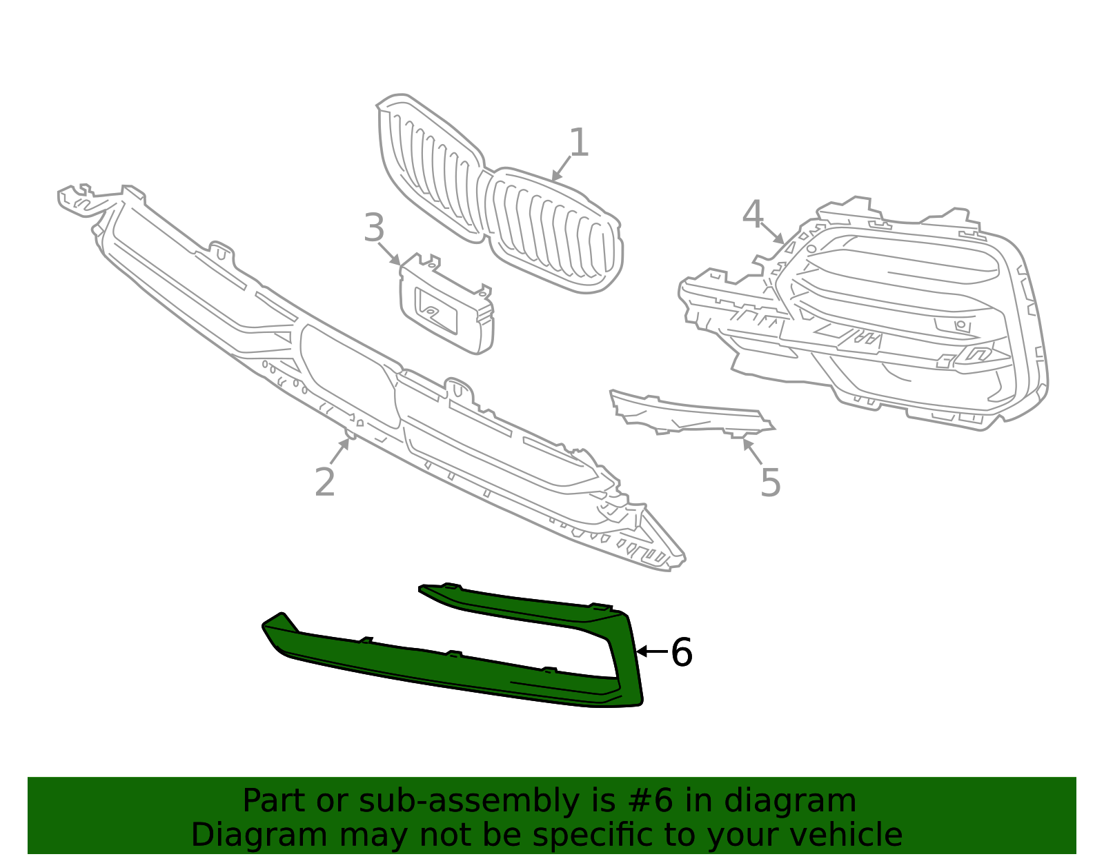 51117449692 - 2019-2023 BMW X5 Chrome Strip (51-11-7-449-692) | BMW of ...