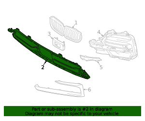 51117421798 - 2019-2023 BMW X5 Center Grille (51-11-7-421-798) | BMW of ...