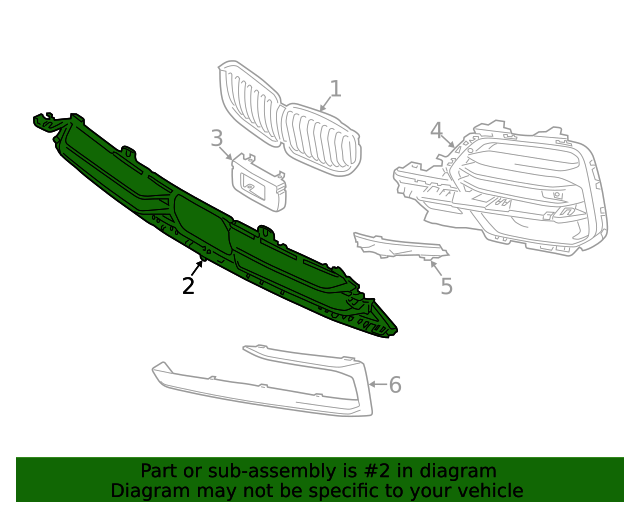 51117421798 - 2019-2023 BMW X5 Center Grille (51-11-7-421-798) | BMW of ...