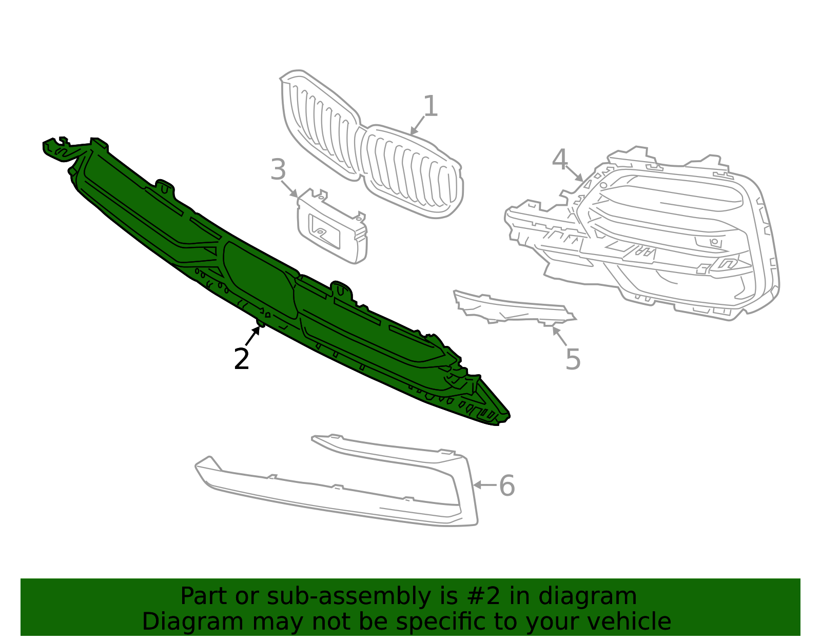 51117421805 - 2019-2023 BMW X5 Center Grille (51-11-7-421-805) | BMW of ...