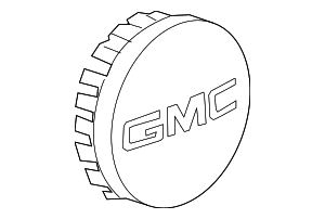 2014-2024 GMC Button Style Center Cap in Brushed with GMC Logo 20942000 ...