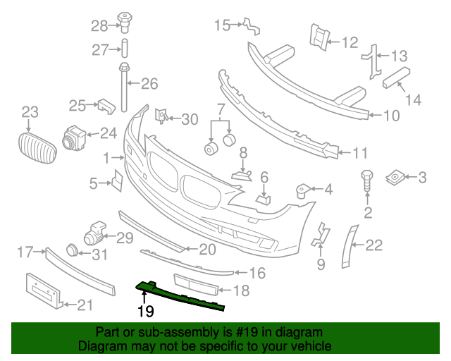 51137295356 - 2013-2015 BMW Molding (51-13-7-295-356) | BMW of South ...