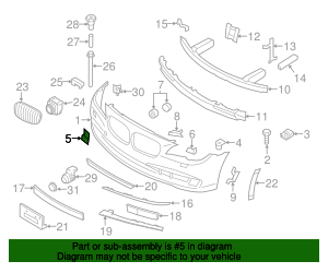 51117335048 - 2013-2015 BMW Tow Bracket Cover (51-11-7-335-048) | BMW ...