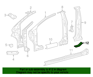 61667-52070 - Quarter Panel Seal - 2008-2017 Toyota Yaris | Sparks Parts